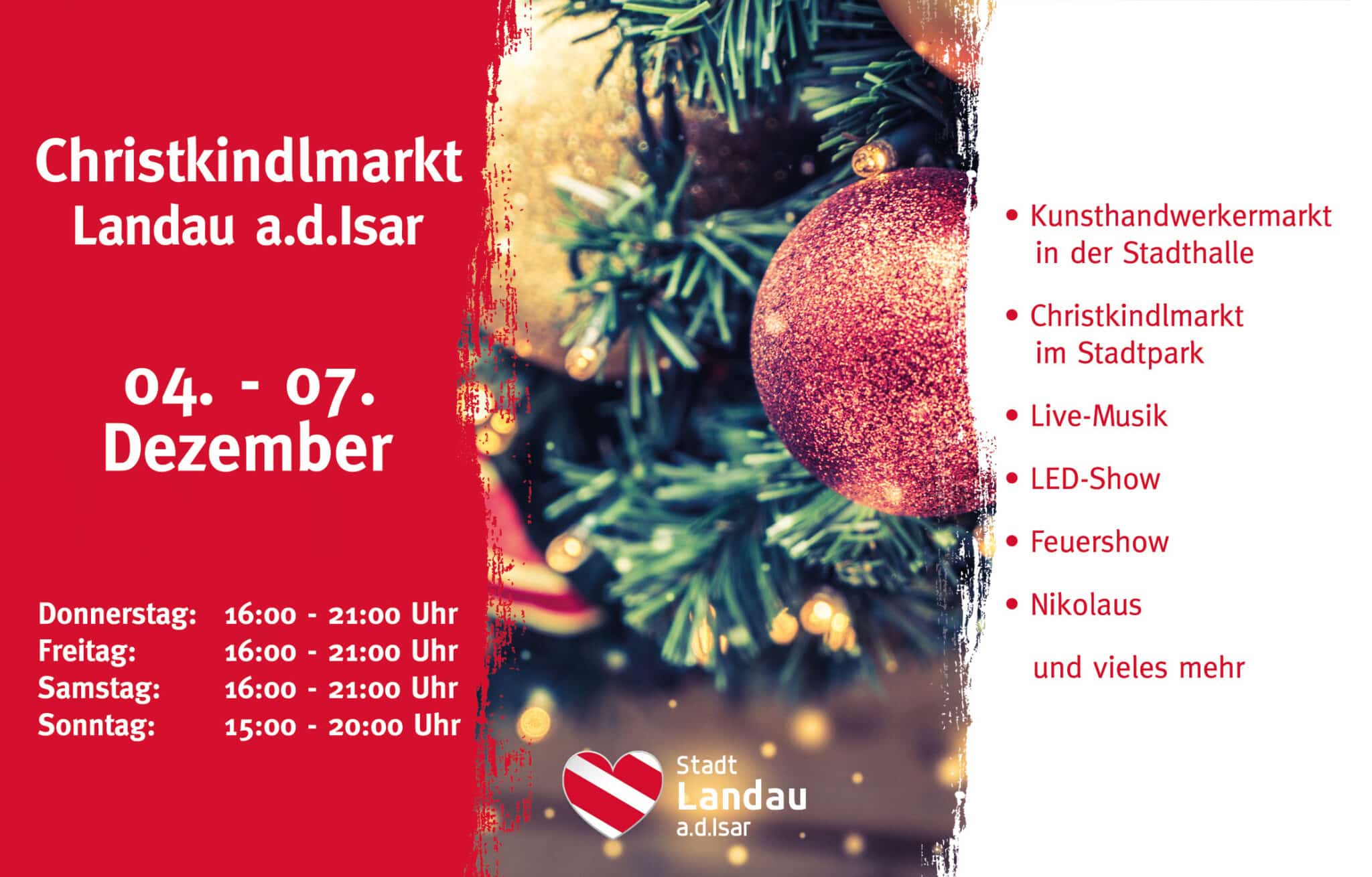 Christkindlmarkt Landau a.d.Isar 2025 - Stadt Landau a.d.Isar